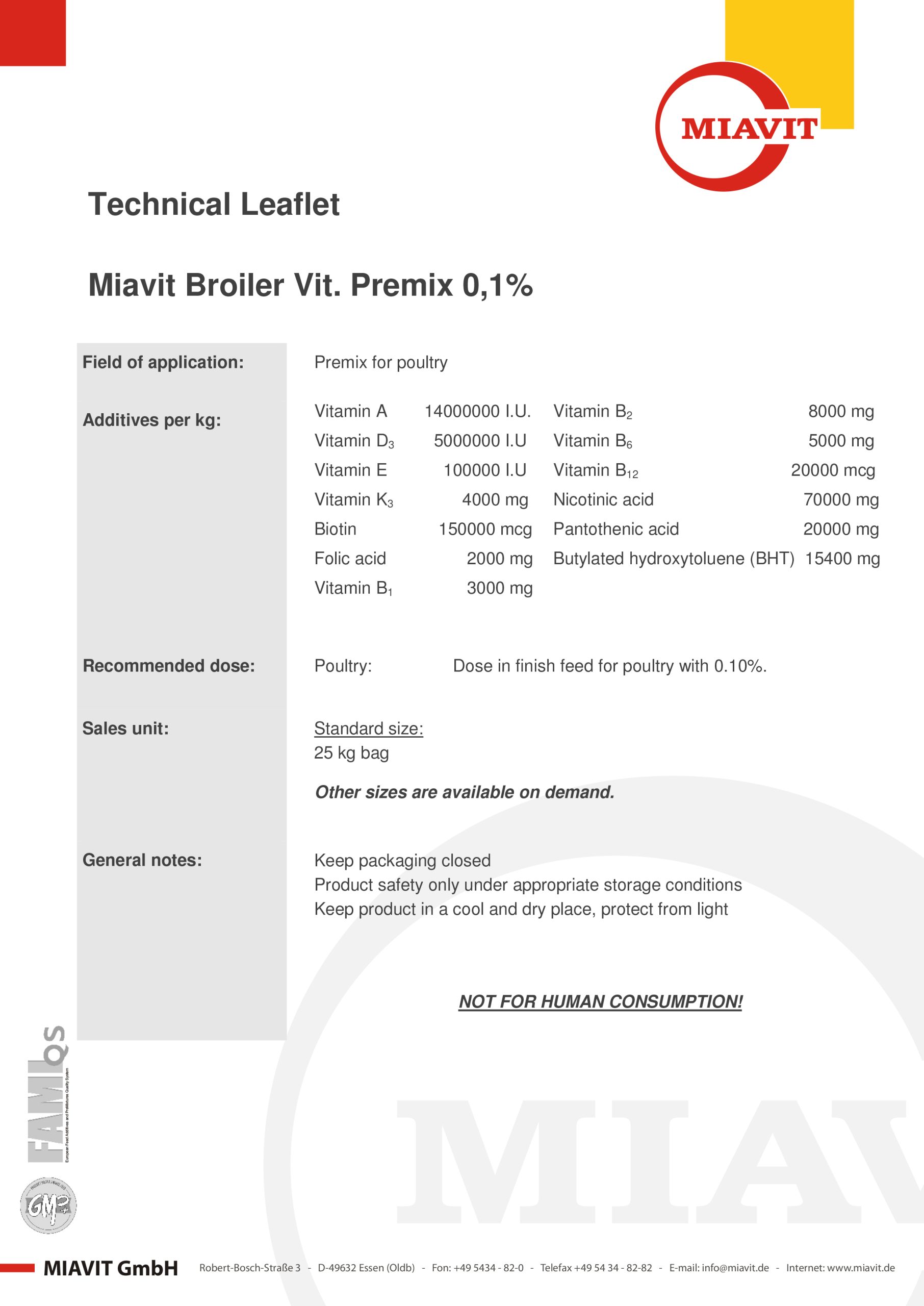 Vit. & Mineral Premixes – FuTrend